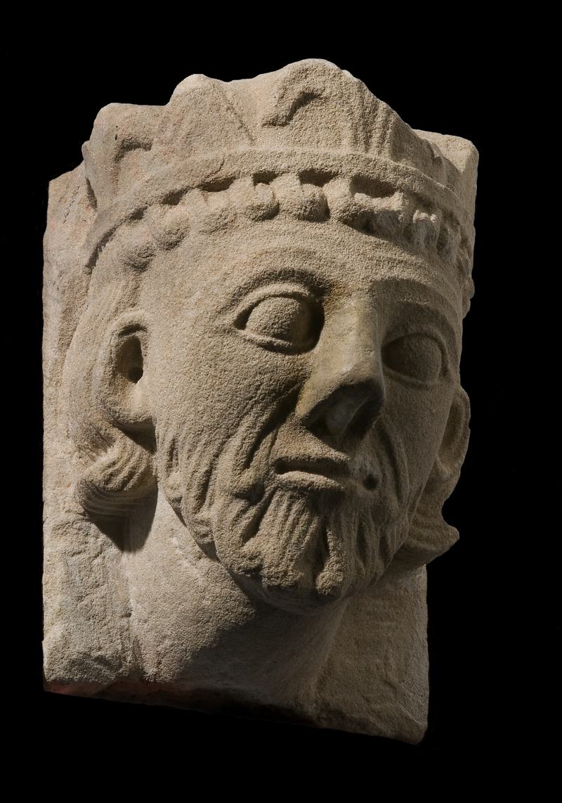 Medieval stone carved head - Collections Online | Museum Wales