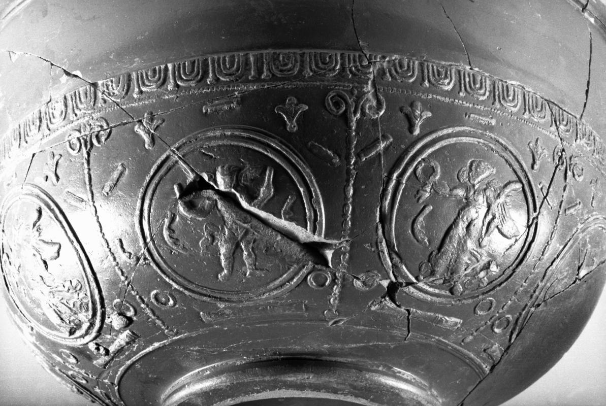 Roman samian bowl, decorated - Collections Online | Museum Wales