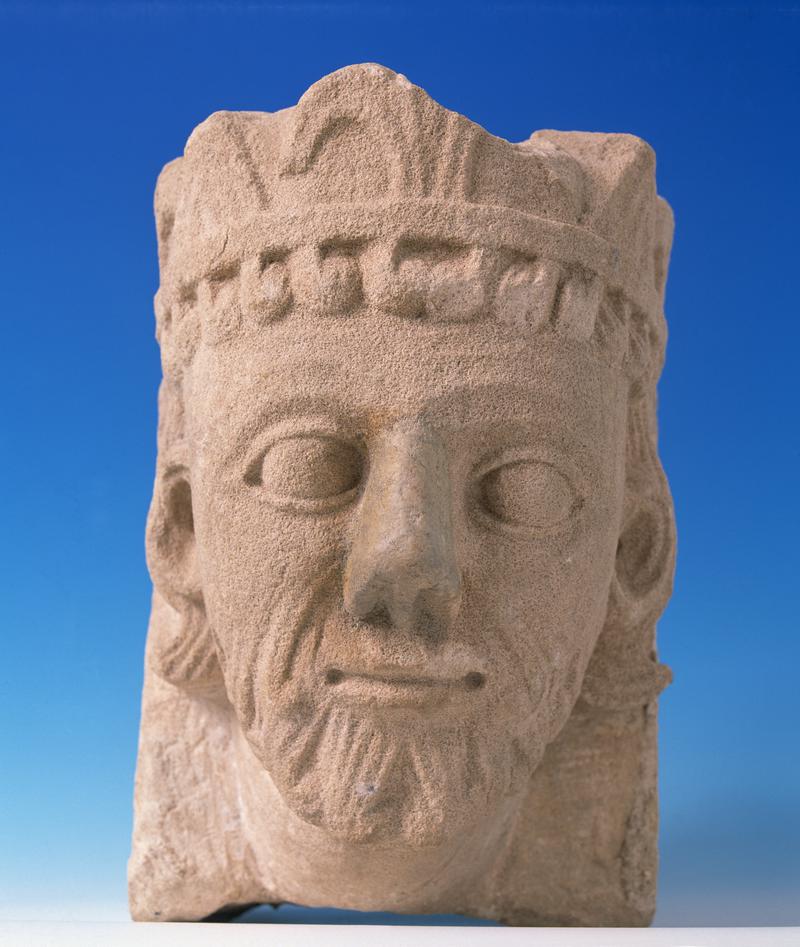 Medieval stone carved head - Collections Online