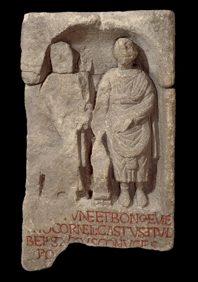 Roman stone inscription (Fortuna and Bonus Eventus) - Collections Online